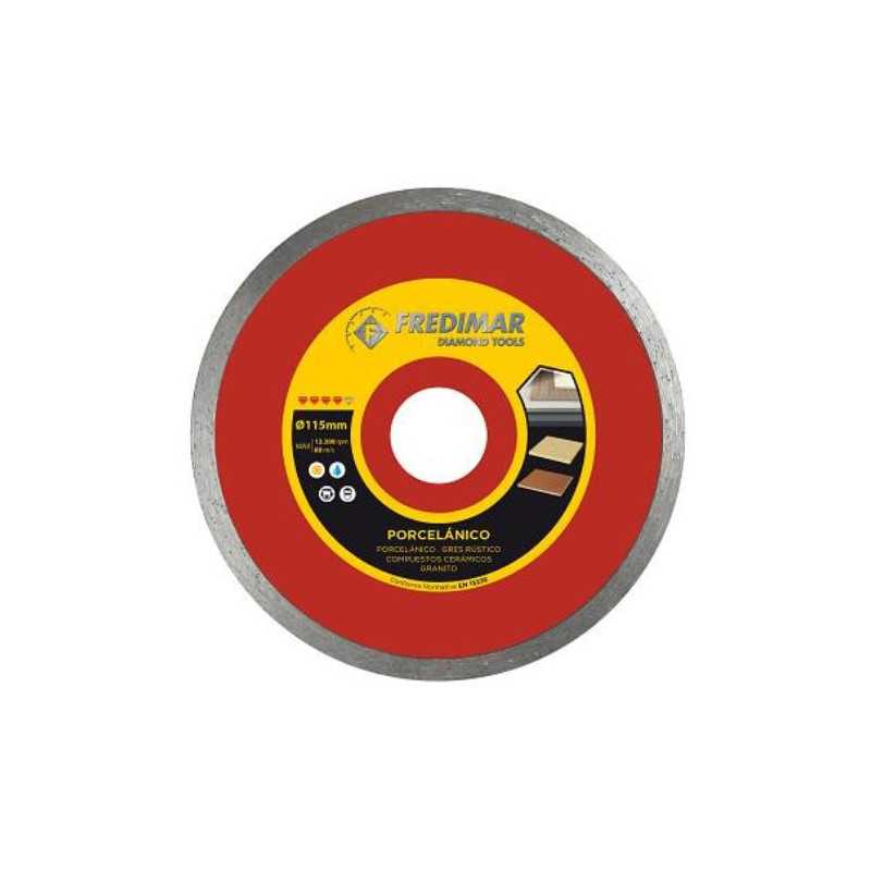 Lote 2 discos FREDIMAR porcelanato ø115 continuo cup-fino rojo